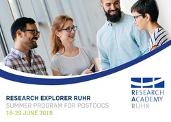 ALEMANIA – PASANTÍAS DE INVESTIGACIÓN RESEARCH EXPLORER RUHR (RER) – INDESGUA