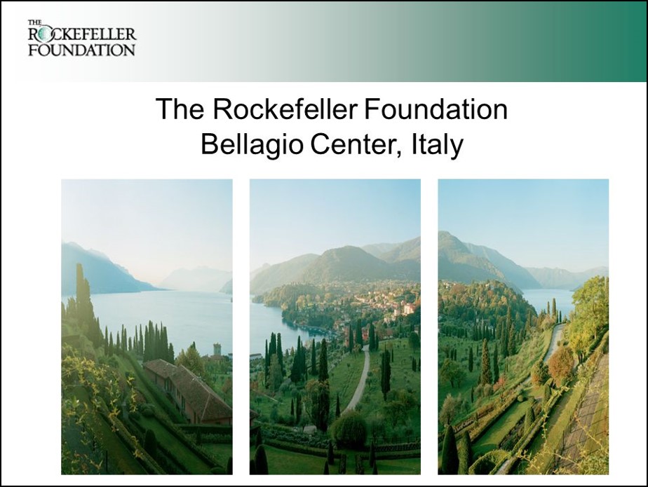 ITALIA- RESIDENCIAS DEL ROCKEFELLER FOUNDATION BELLAGIO CENTER 2010-20 ...